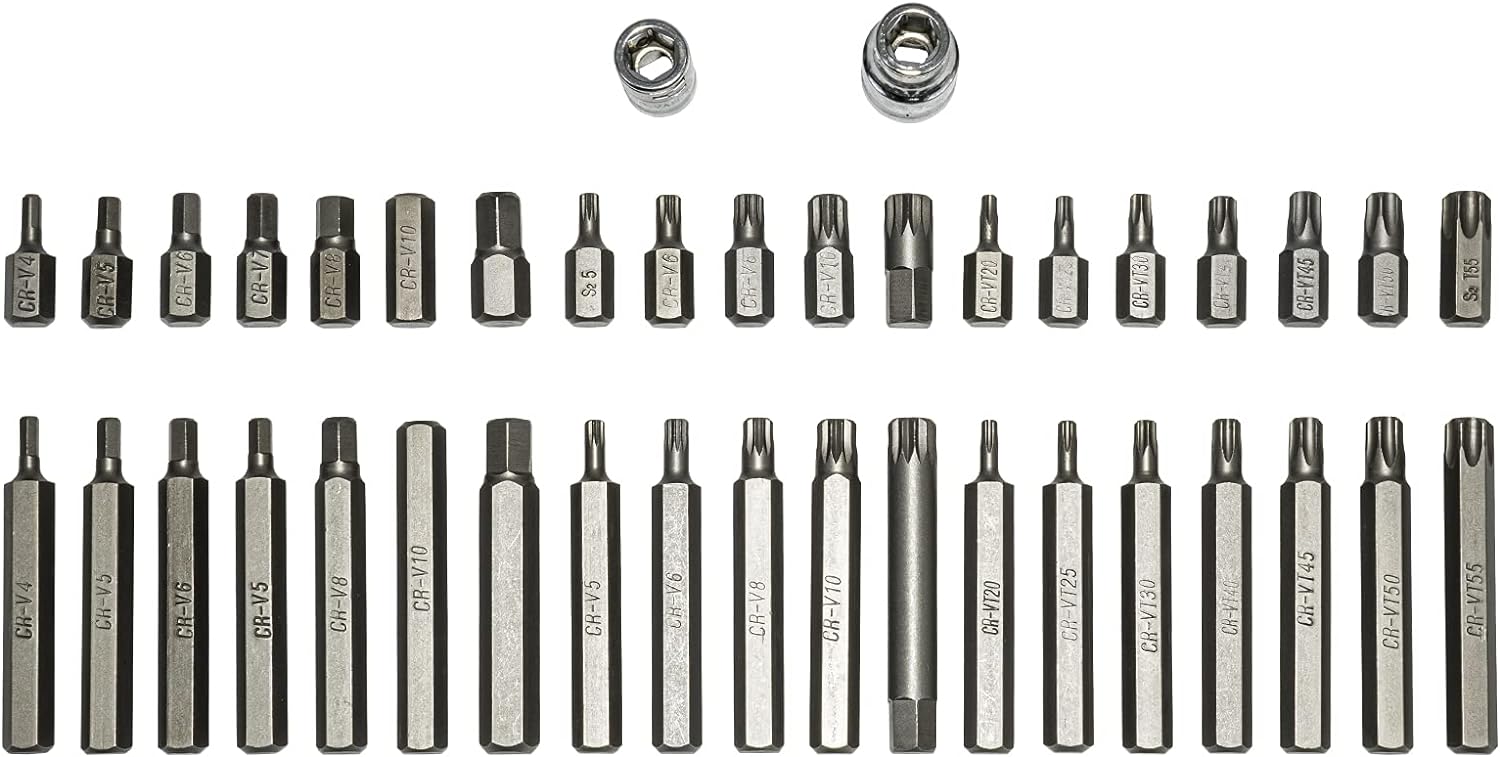 4401-E 1/2" & 3/8" Bit set Inbus,Torx en Spline 40-delig - VDH Tools