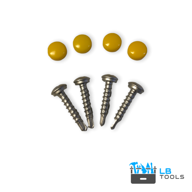 LB1129 LB Tools Kentekenplaatschroeven set met gele dopjes - VDH Tools