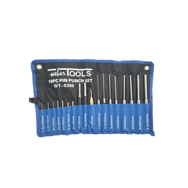 WT-8360 WEBER TOOLS Pendrijver en doorslag set 18-delig - VDH Tools